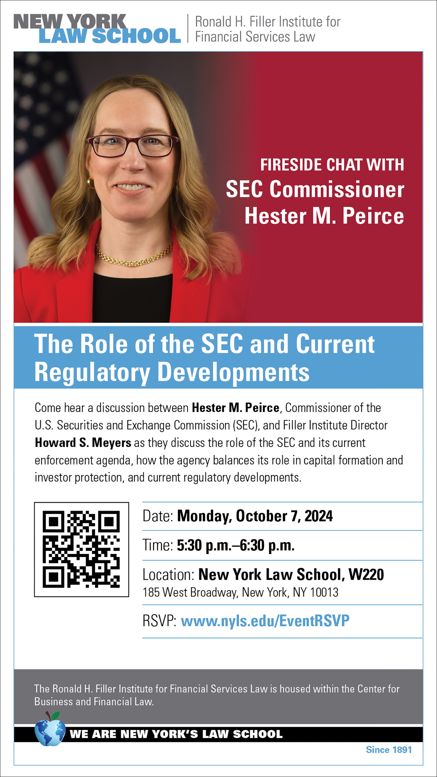 Fireside Chat With SEC Commissioner Hester M. Peirce - New York Law School