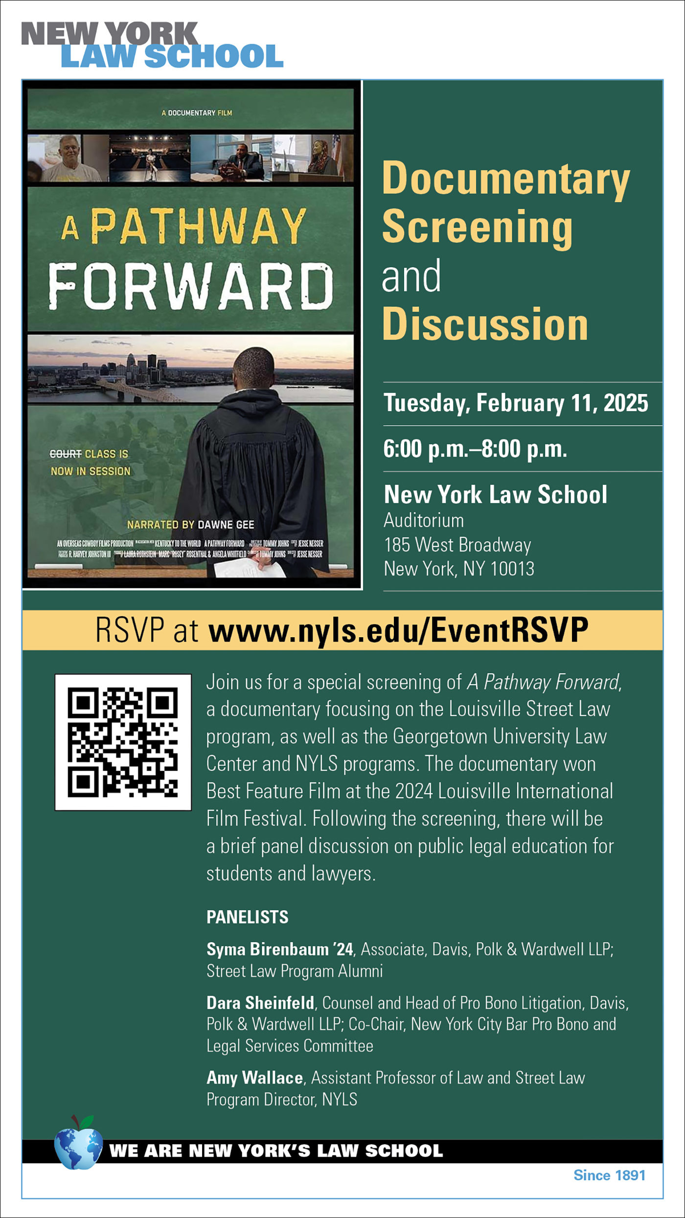 A Pathway Forward: Documentary Screening and Discussion - New York Law ...
