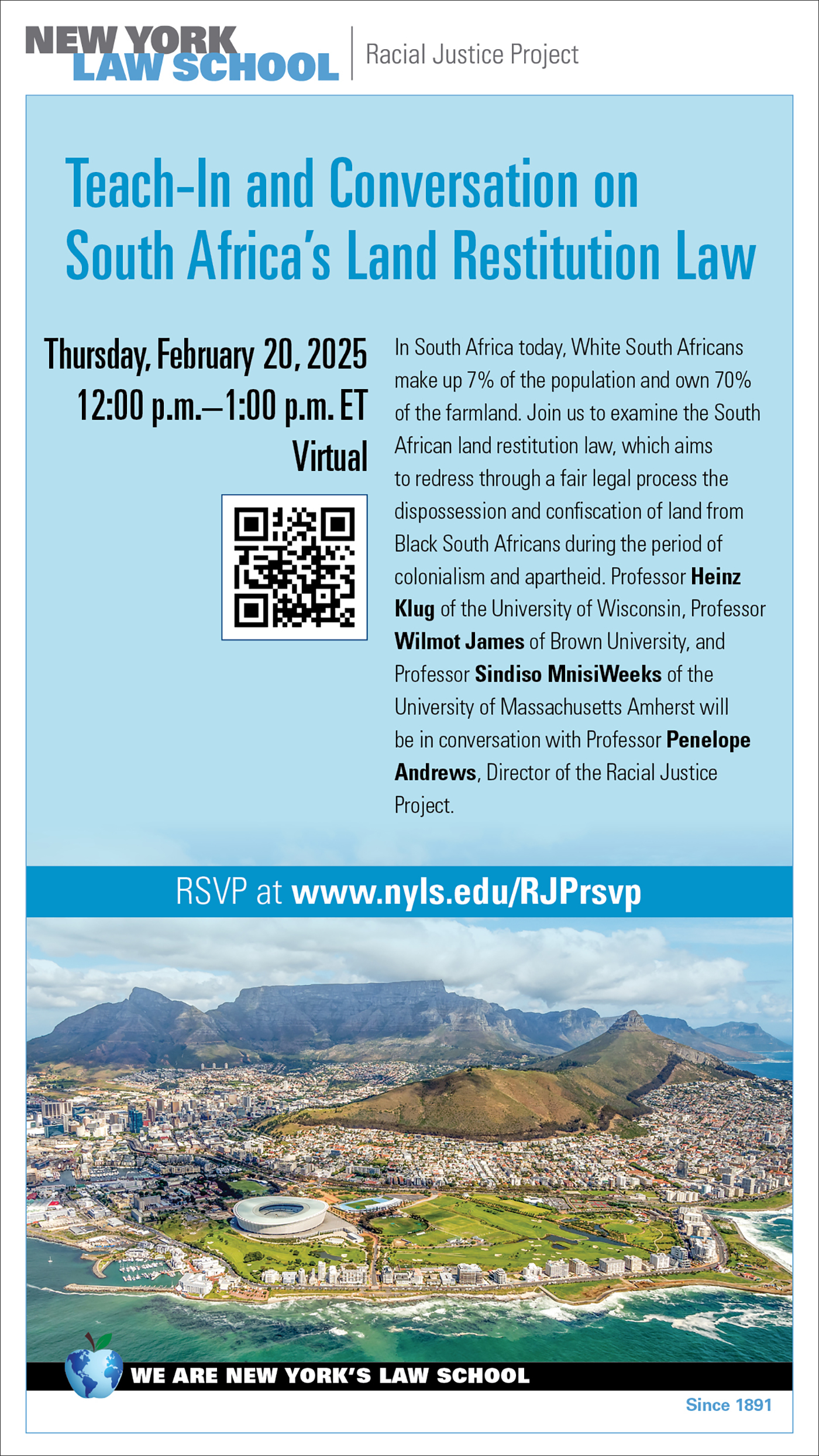 Teach-In and Conversation on South Africa’s Land Restitution Law - New ...