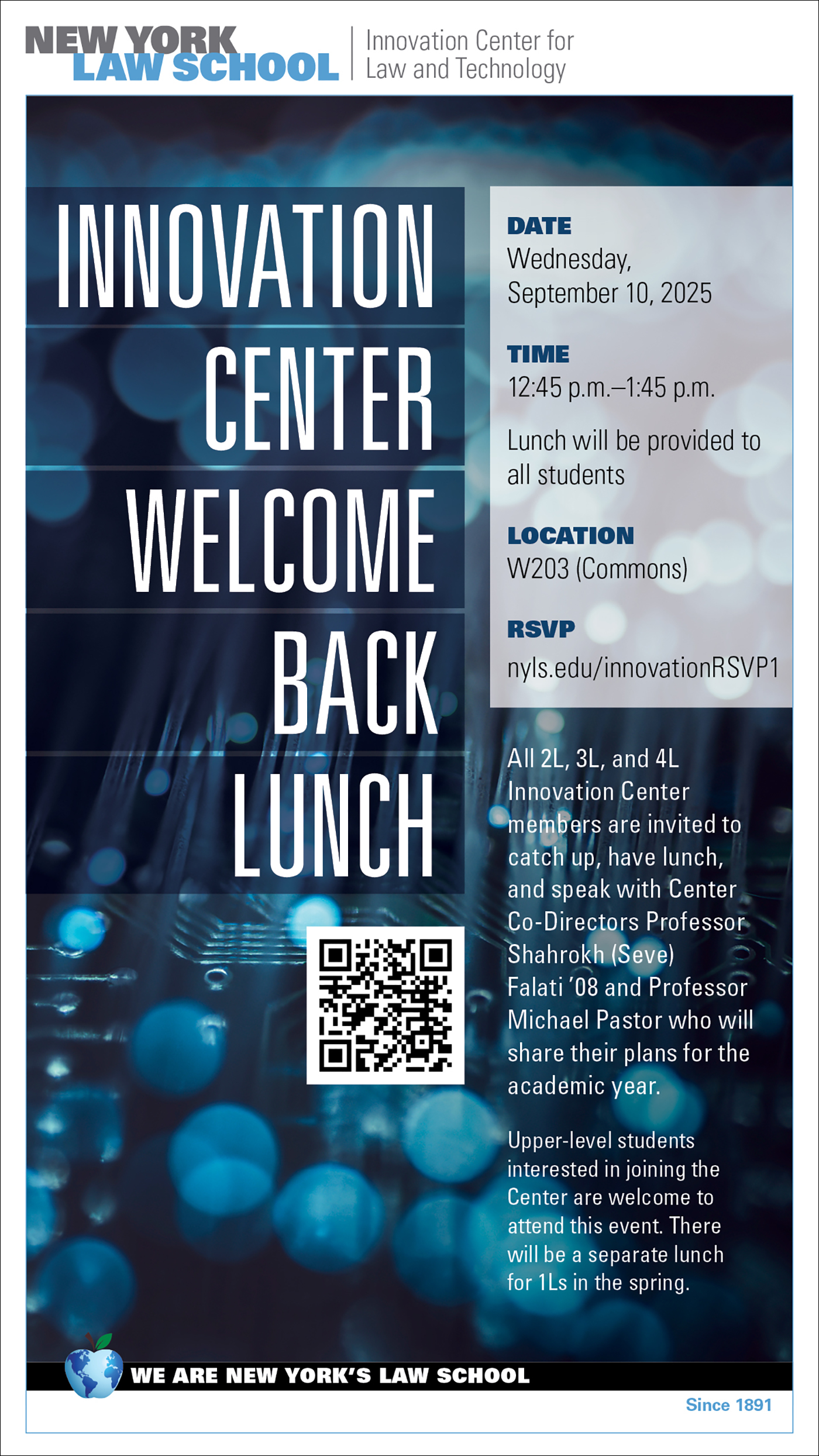 Innovation Center Welcome Back Lunch - New York Law School