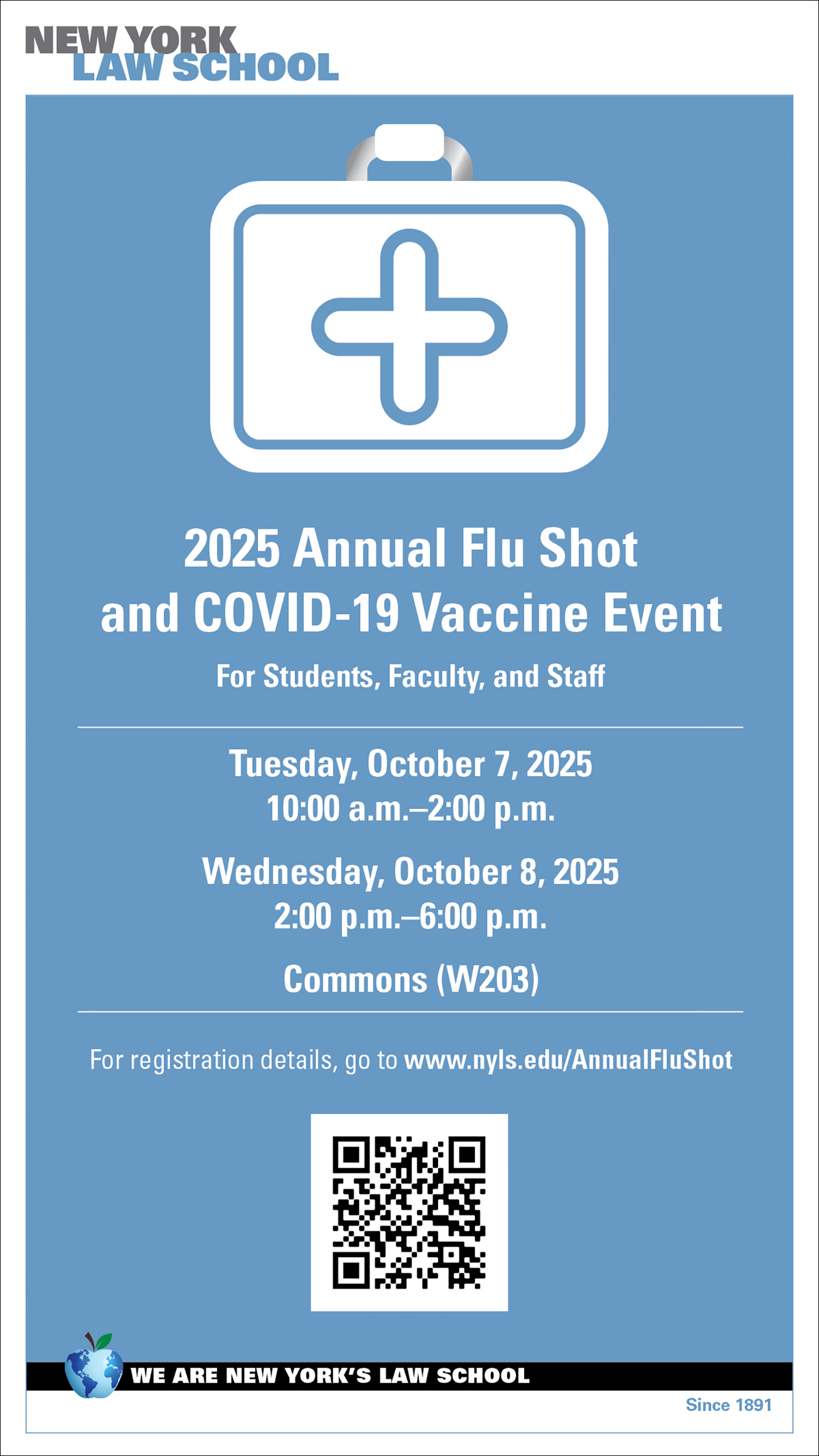2025 Annual Flu Shot and COVID-19 Vaccine Event - New York Law School