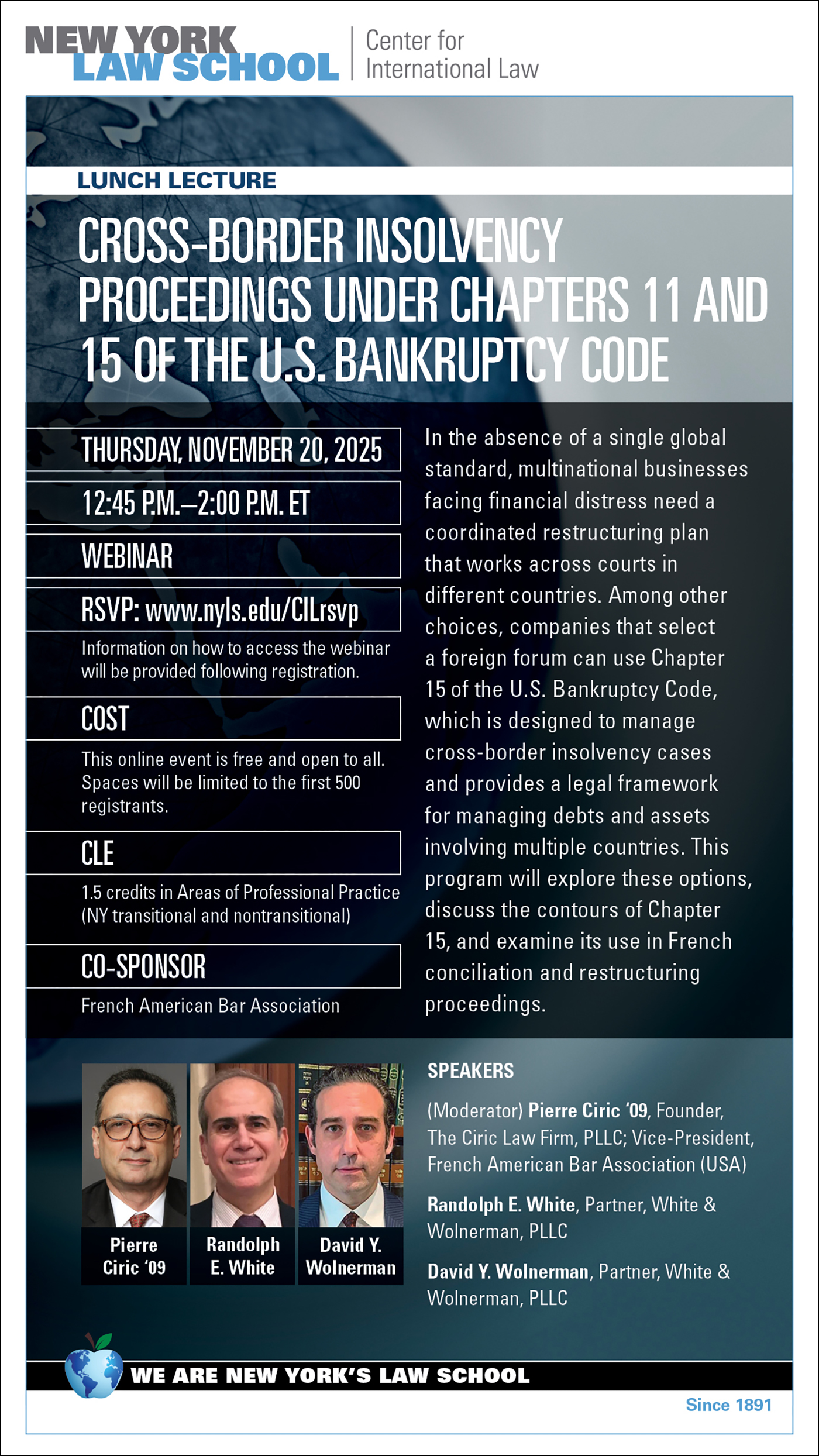 Lunch Lecture: Cross-Border Insolvency Proceedings Under Chapters 11 ...
